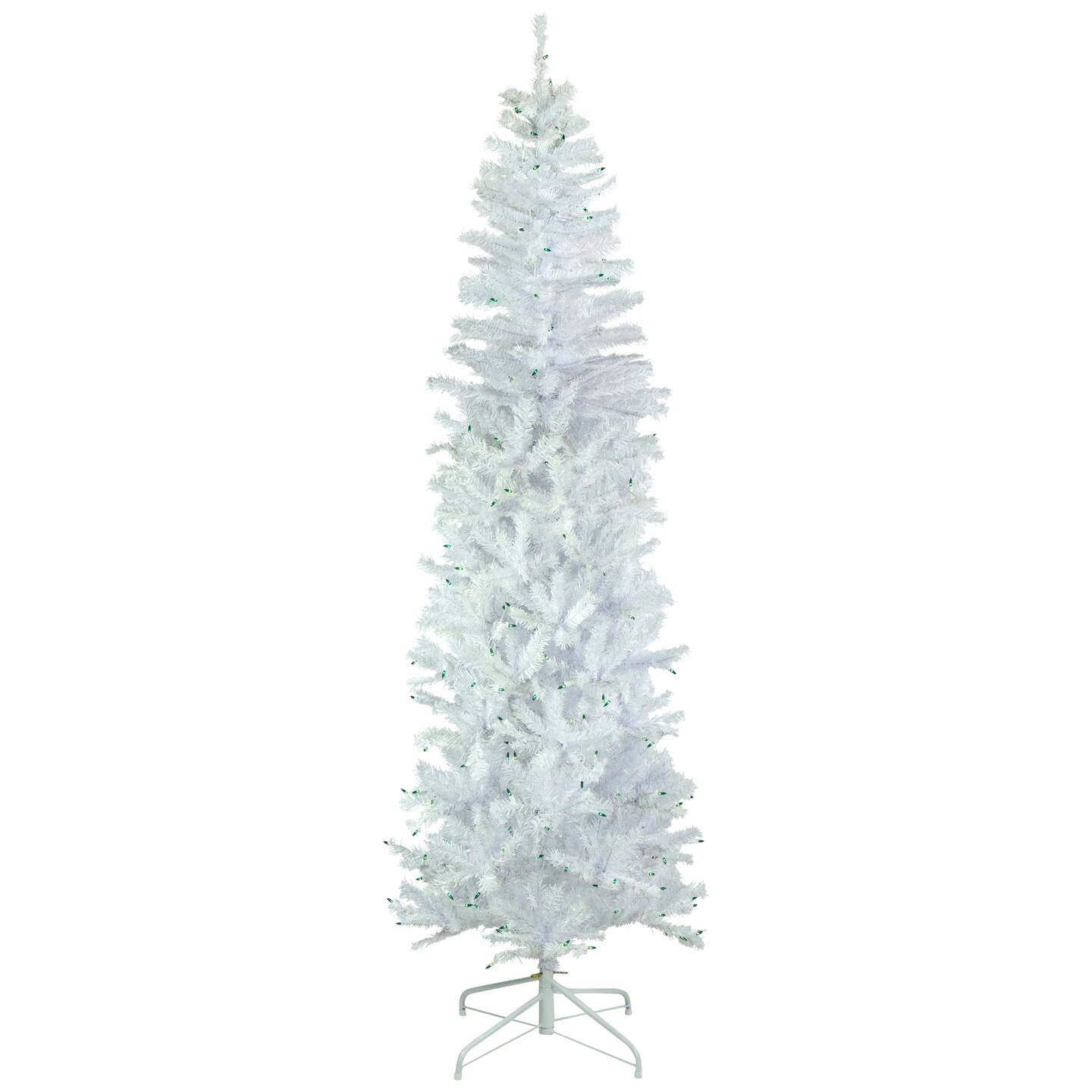 Northlight Pre-Lit Pencil Woodbury White Pine Artificial Christmas Tree ...