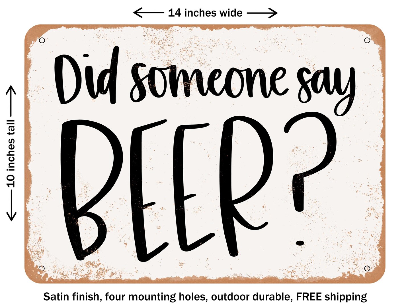 DECORATIVE METAL SIGN - Say Beer - Vintage Rusty Look | Michaels