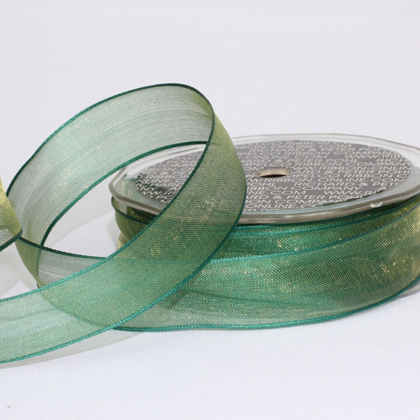 The Ribbon People Shimmering Emerald Green Organdy Wired Edge Craft ...