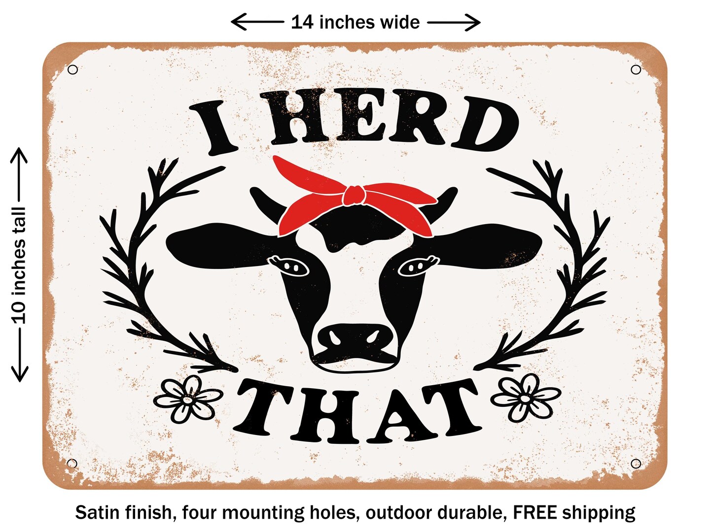 DECORATIVE METAL SIGN - I Herd That - Vintage Rusty Look | Michaels