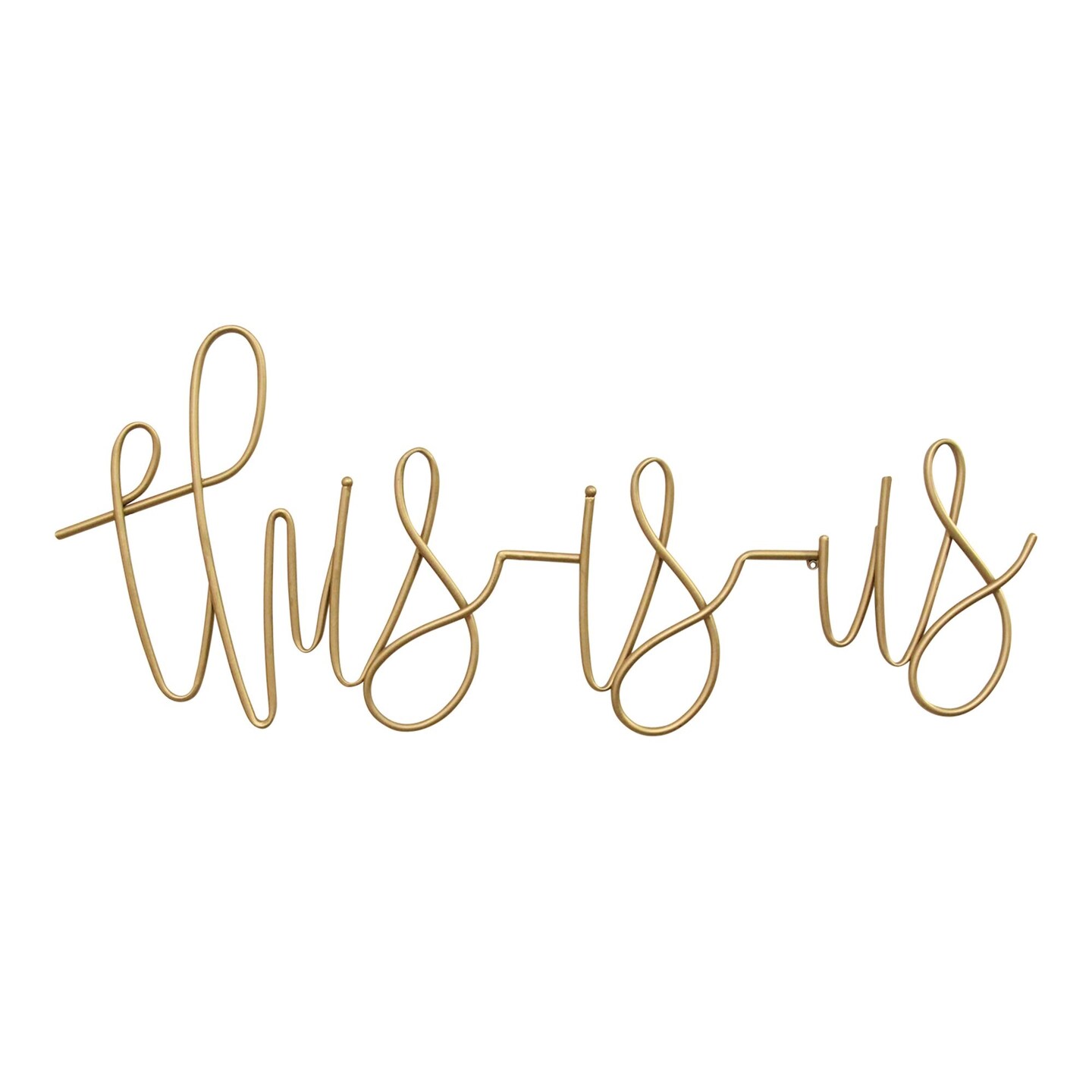 Contemporary Home Living 30" Gold "This is Us" Metal Script Wall Art ...