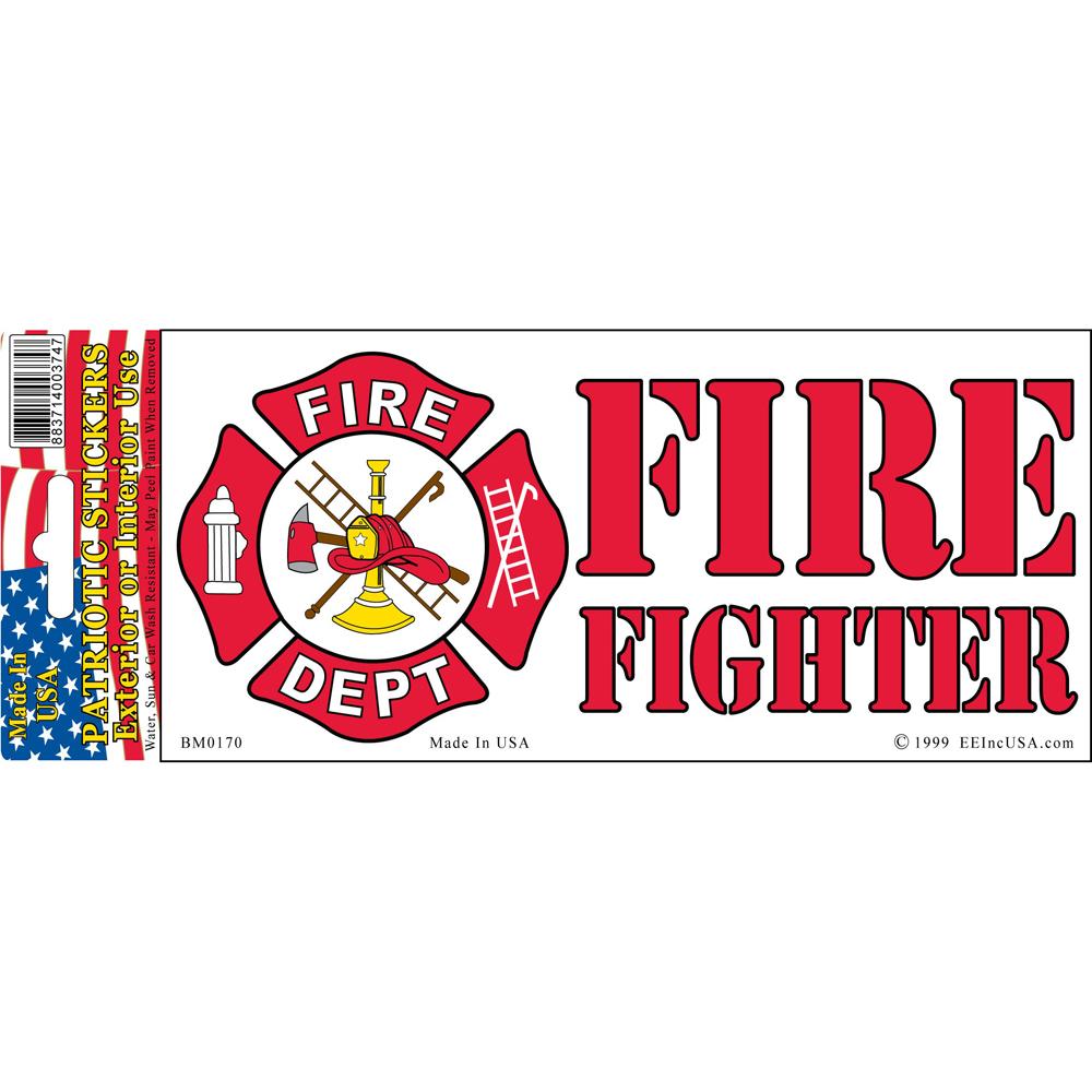 Fire Department Bumper Sticker 3"X6-1/2" | Michaels