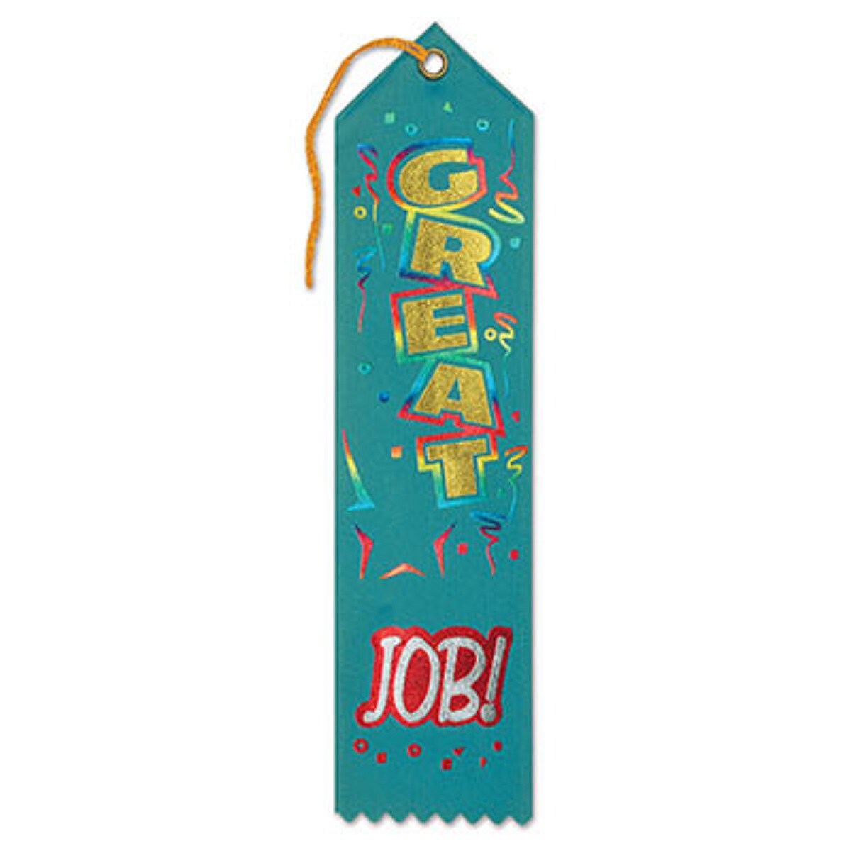 Beistle Pack of 6 Green "Great Job! Award" School Award Ribbon ...