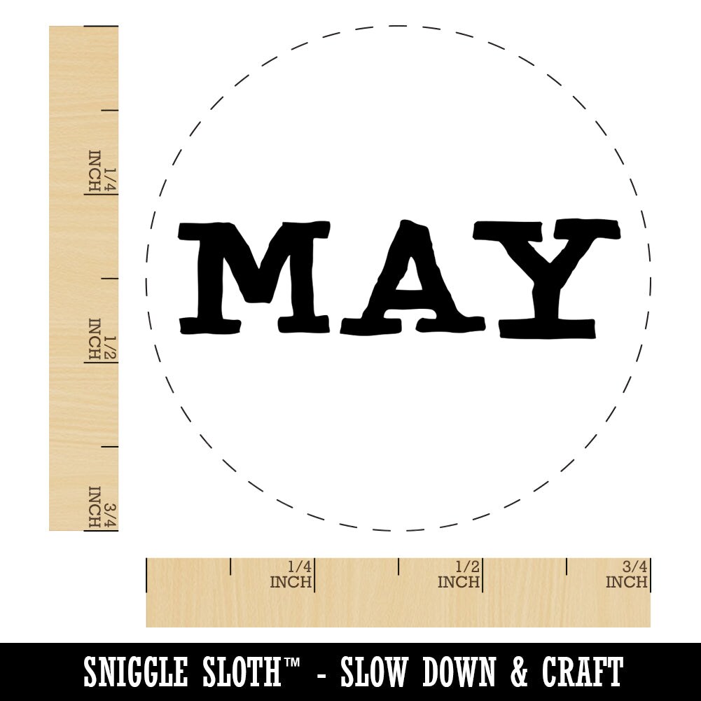 May Month Calendar Fun Text Self-Inking Rubber Stamp for Stamping ...