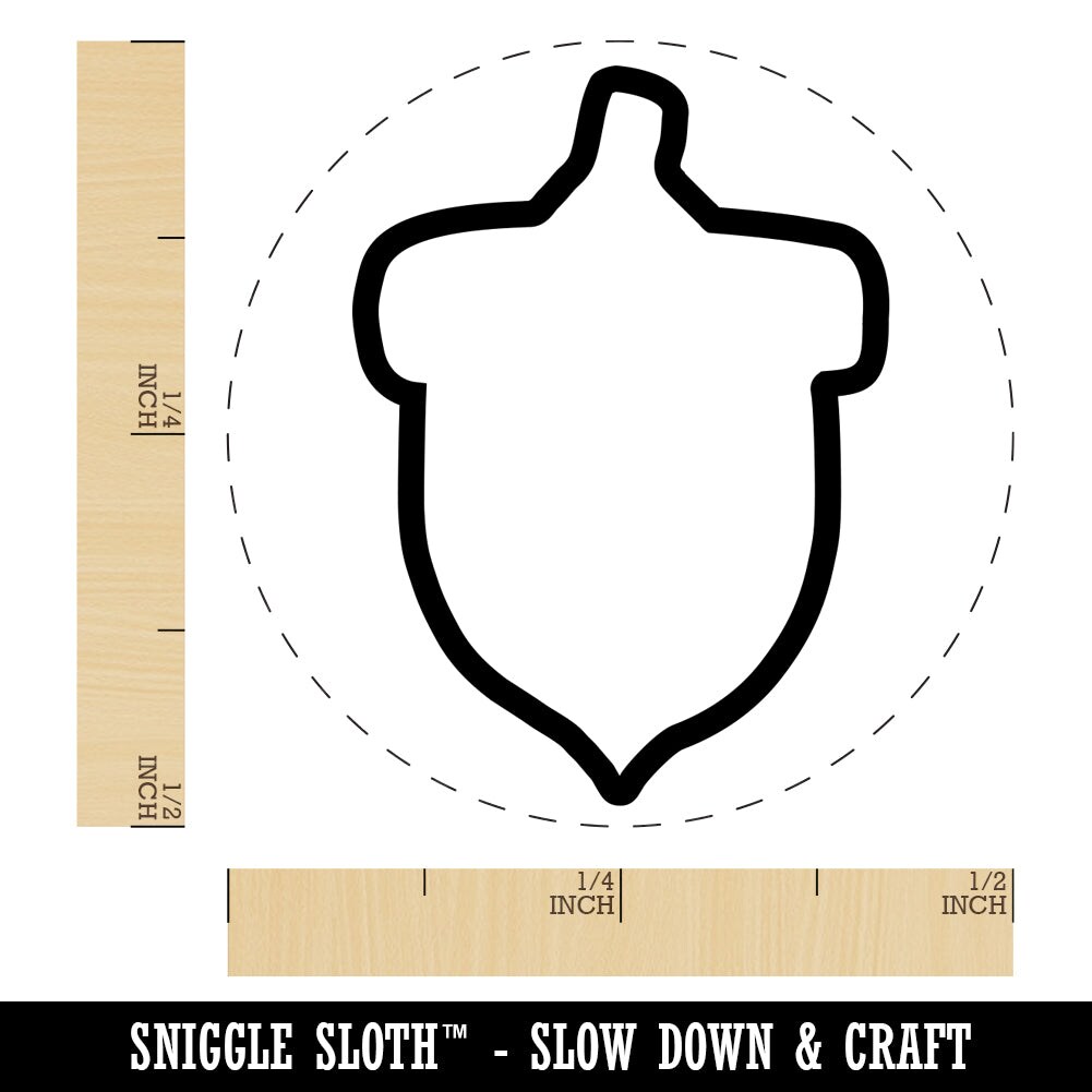 Acorn Outline Self-Inking Rubber Stamp for Stamping Crafting Planners ...