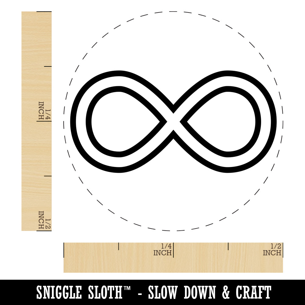 Infinity Symbol Outline Self-Inking Rubber Stamp for Stamping Crafting ...