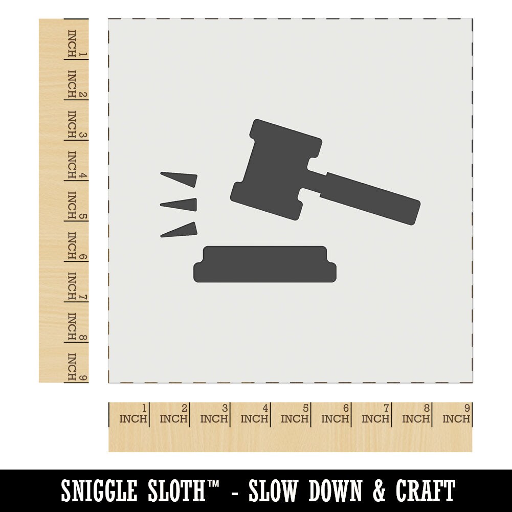 Gavel Judge Lawyer Icon Wall Cookie DIY Craft Reusable Stencil | Michaels