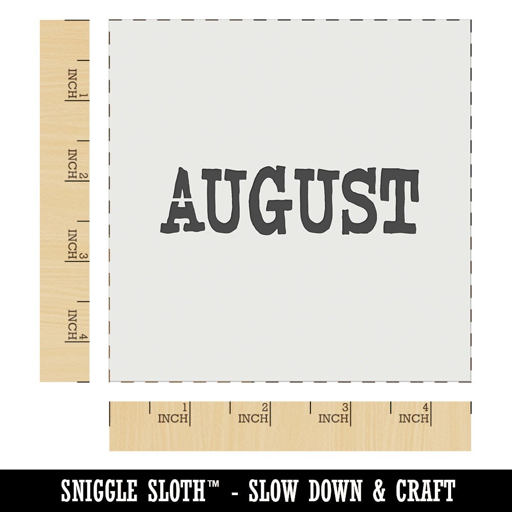 August Month Calendar Fun Text Wall Cookie DIY Craft Reusable Stencil ...
