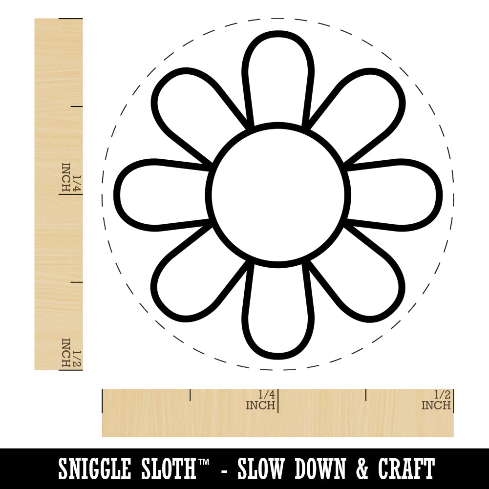 Daisy Flower Self-Inking Rubber Stamp for Stamping Crafting Planners ...