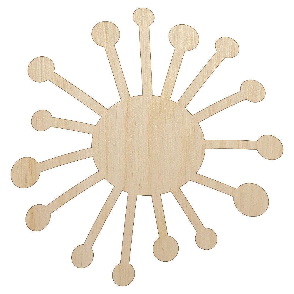 Dandelion Doodle Unfinished Wood Shape Piece Cutout for DIY Craft ...