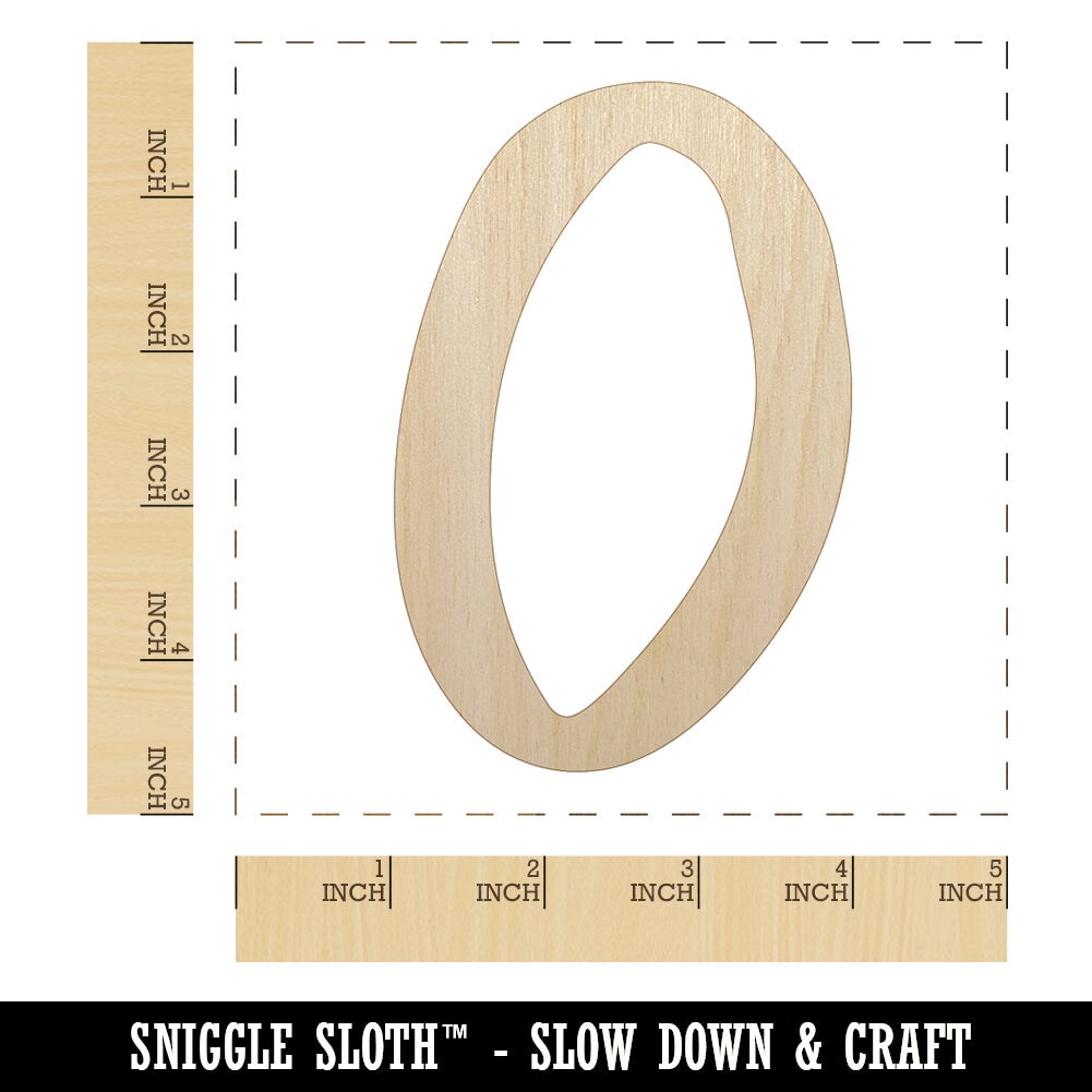 Number 0 Zero Felt Marker Font Unfinished Wood Shape Piece Cutout for ...