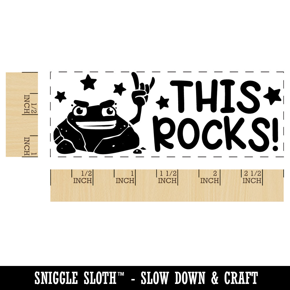 This Rocks Teacher Student School Self-Inking Rubber Stamp Ink Stamper ...