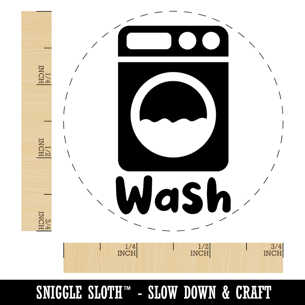 Laundry Wash Washing Machine Self-Inking Rubber Stamp Ink Stamper for ...
