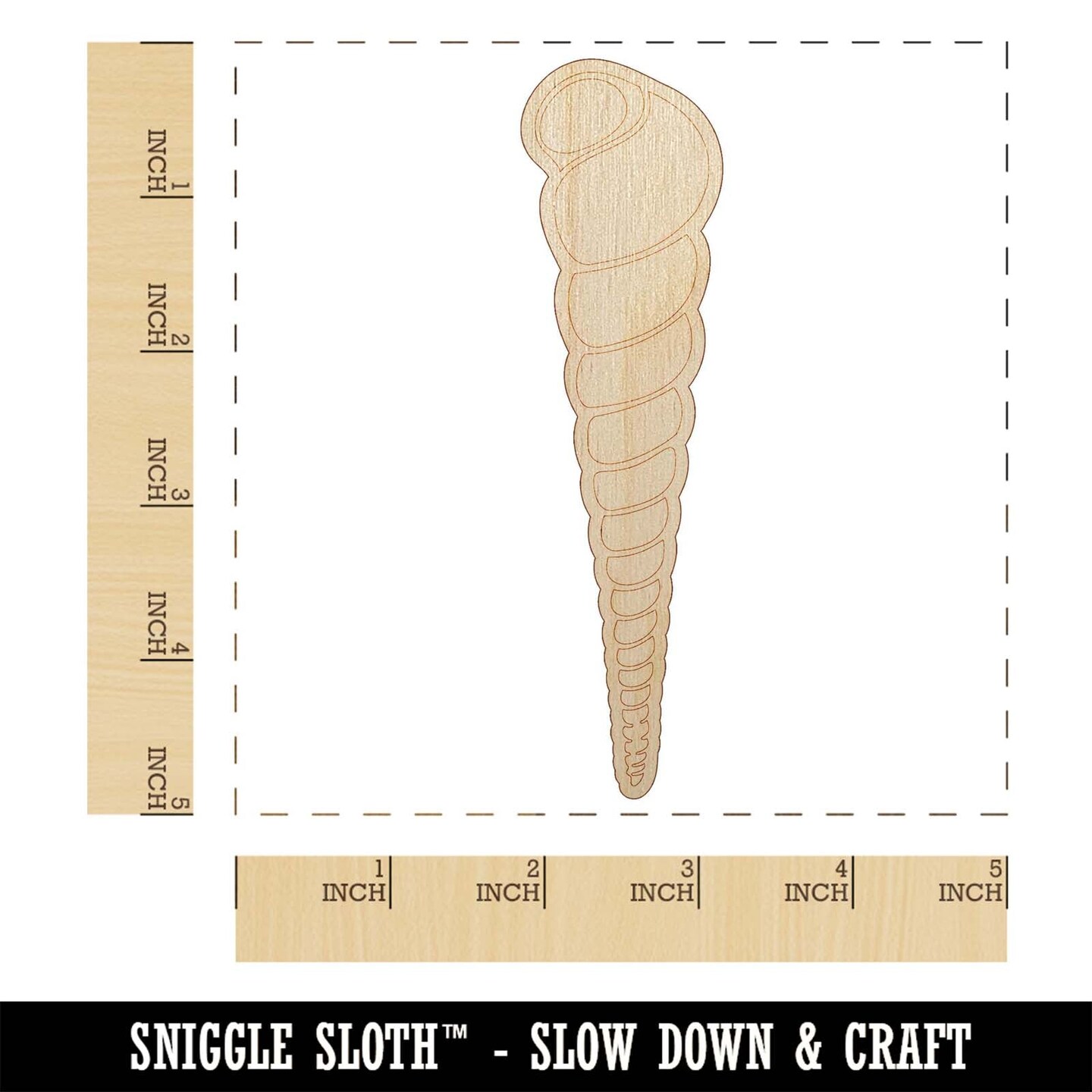 Turritella Spiral Seashell Beach Shell Unfinished Wood Shape Piece ...