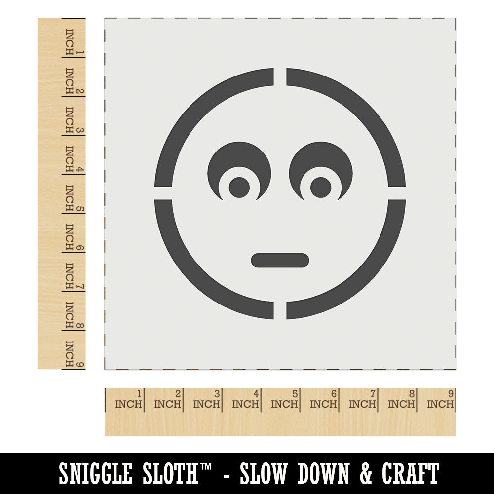 Scared Face Emoticon Wall Cookie DIY Craft Reusable Stencil | Michaels