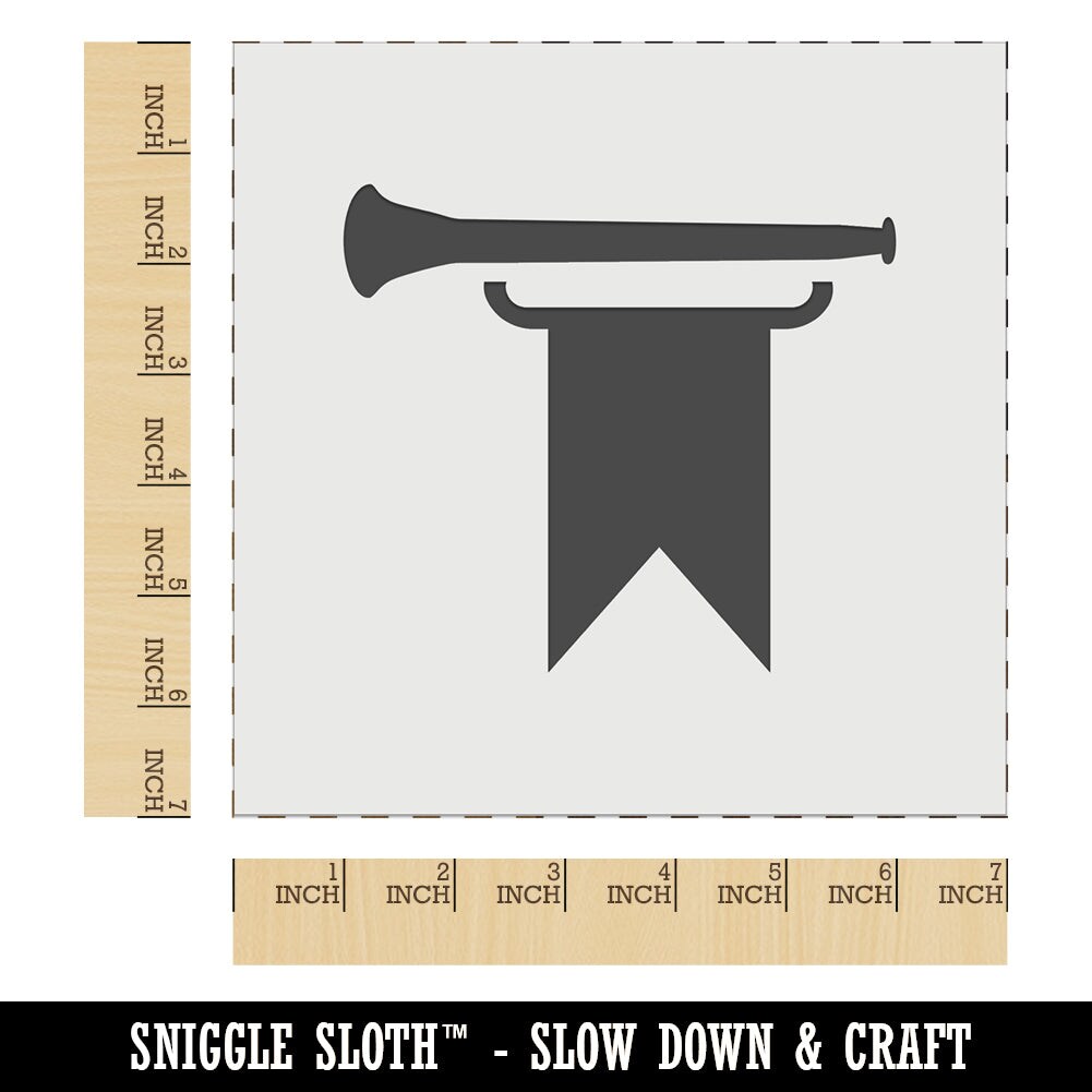 Trumpet and Banner Royal Medieval Wall Cookie DIY Craft Reusable ...
