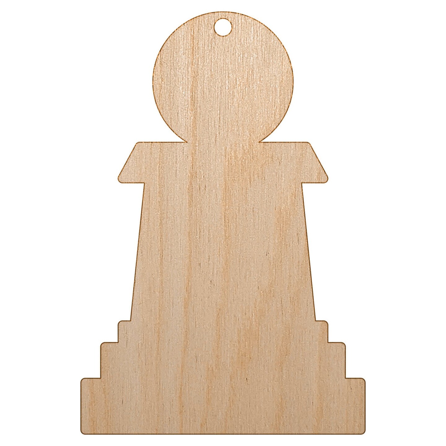 Chess Pawn Piece Unfinished Craft Wood Holiday Christmas Tree DIY Pre ...