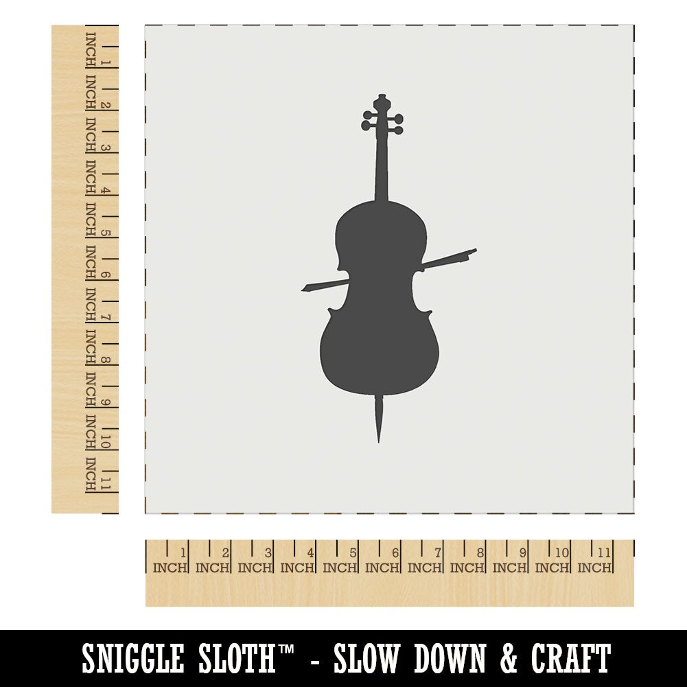 Cello Music Instrument Silhouette Wall Cookie DIY Craft Reusable ...
