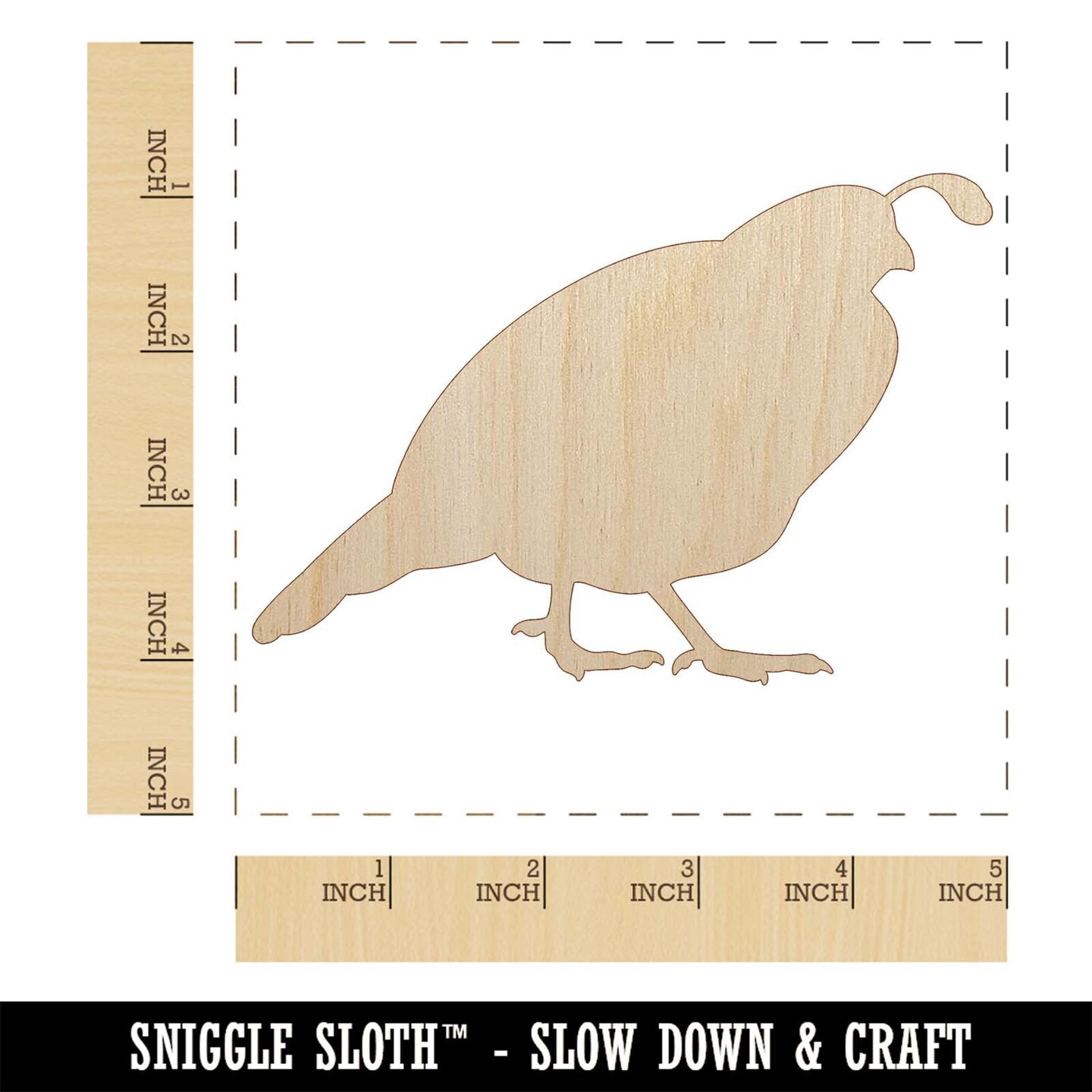 Plump California Quail Unfinished Wood Shape Piece Cutout for DIY Craft ...