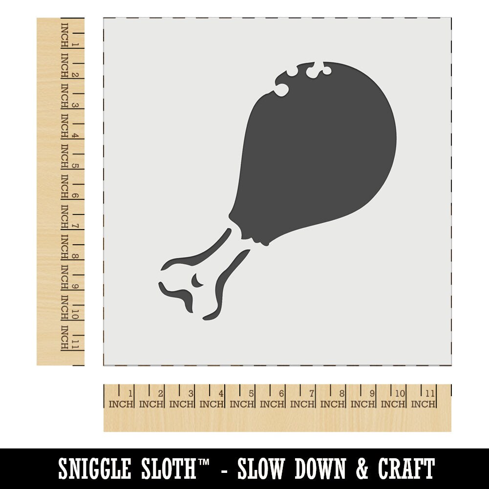 Chicken Drumstick Meat Food Wall Cookie DIY Craft Reusable Stencil ...
