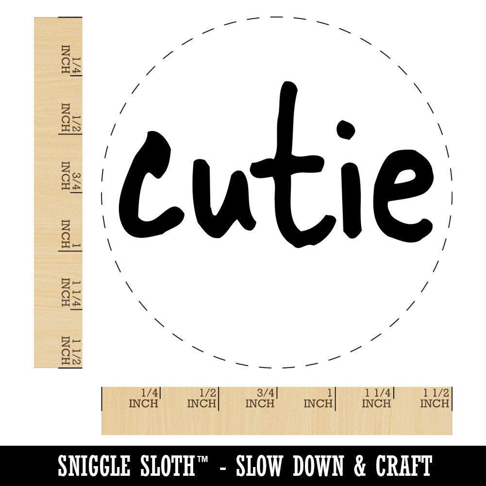 Cutie Cute Fun Text Self-Inking Rubber Stamp for Stamping Crafting ...