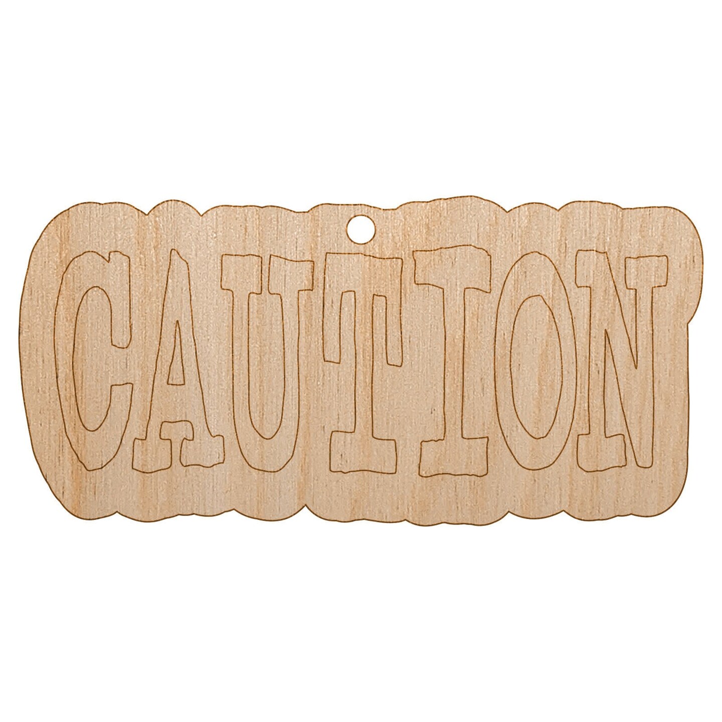 Caution Fun Text Unfinished Craft Wood Holiday Christmas Tree DIY Pre ...