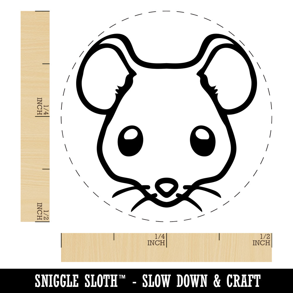 Cute Mouse Face Self-Inking Rubber Stamp for Stamping Crafting Planners ...