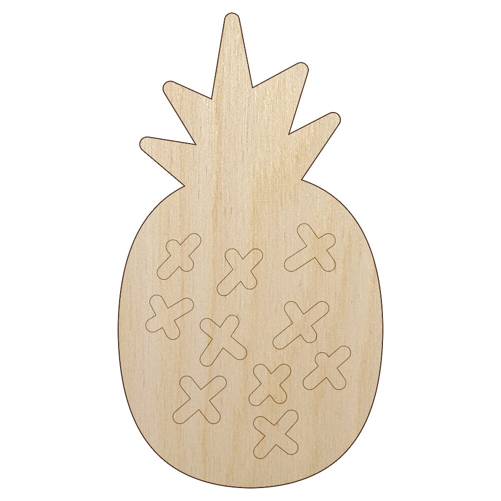 Pineapple Doodle Unfinished Wood Shape Piece Cutout for DIY Craft ...