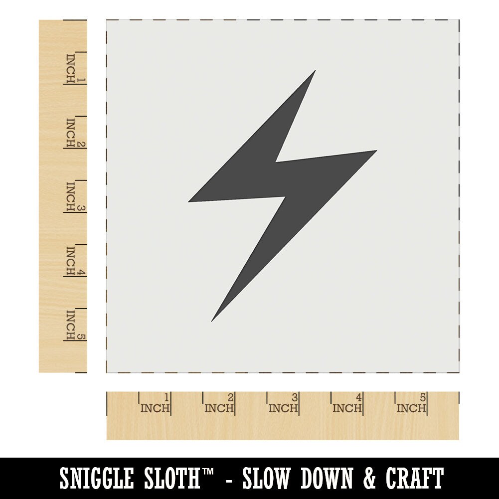 Lightning Bolt Thunderbolt Wall Cookie DIY Craft Reusable Stencil ...
