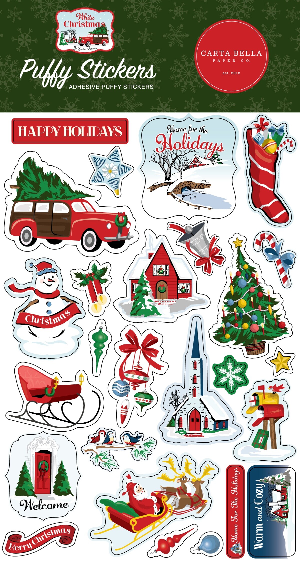 White Christmas Puffy Stickers- | Michaels