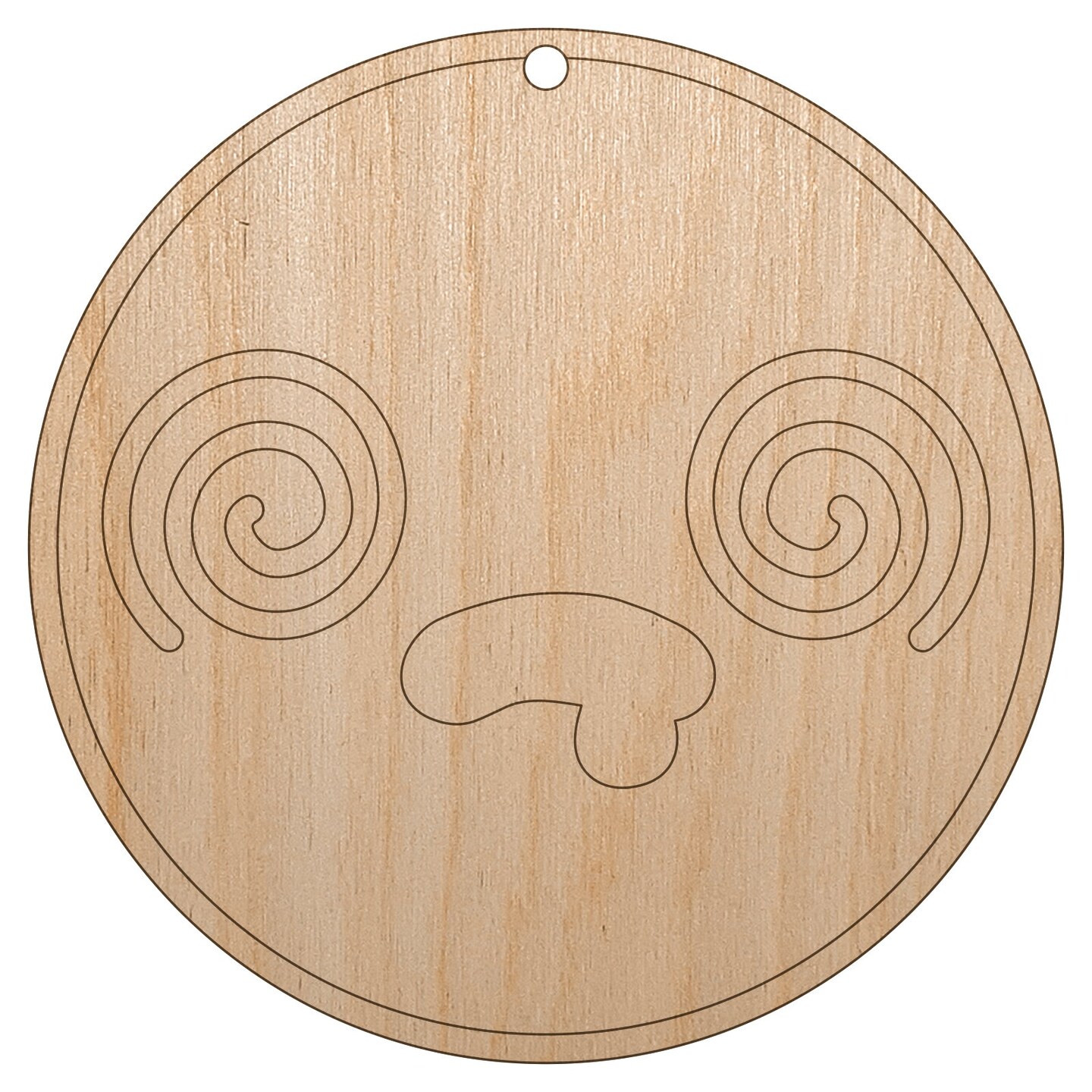 Kawaii Cute Dazed Confused Drool Face Unfinished Craft Wood Holiday ...