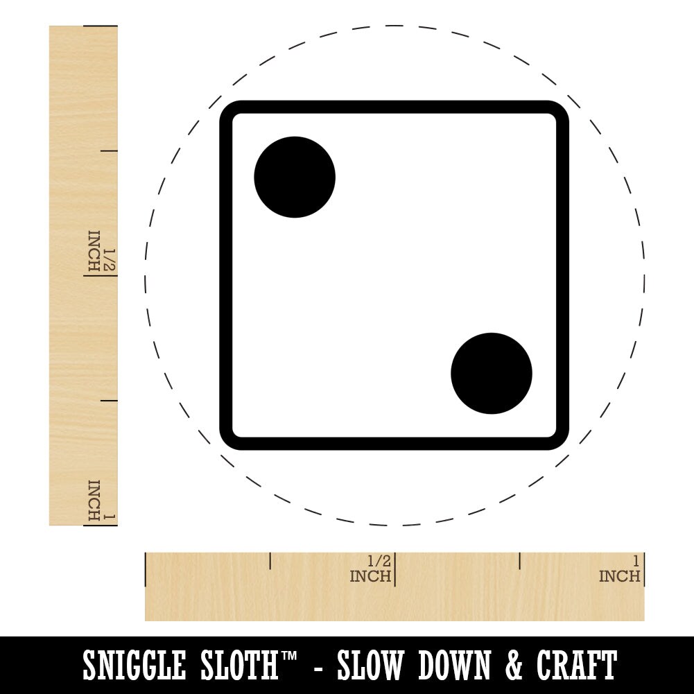 Two 2 Dice Die Self-Inking Rubber Stamp for Stamping Crafting Planners ...