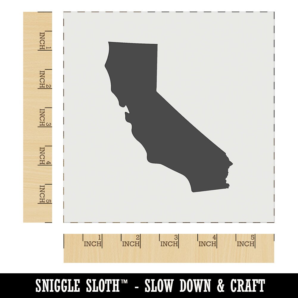 California State Silhouette Wall Cookie DIY Craft Reusable Stencil ...