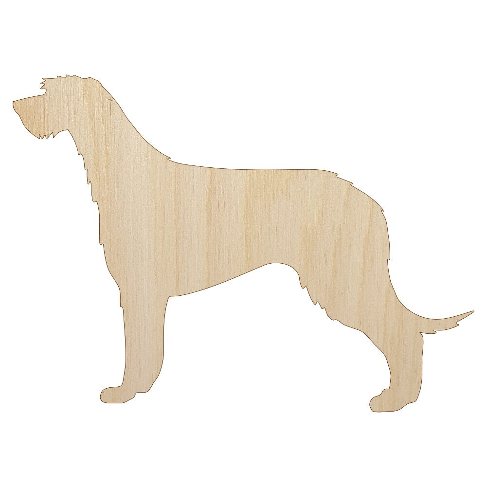 Irish Wolfhound Dog Solid Unfinished Wood Shape Piece Cutout for DIY ...