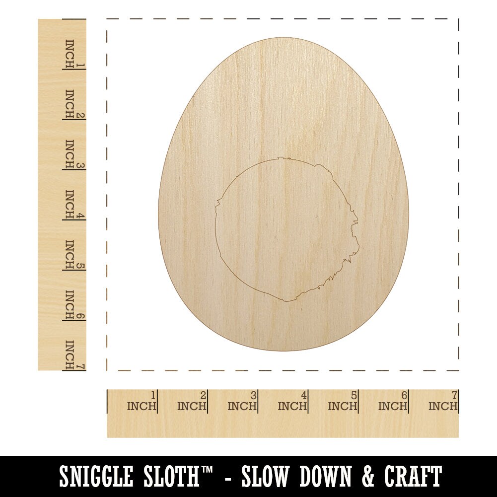 Egg and Yolk Unfinished Wood Shape Piece Cutout for DIY Craft Projects ...