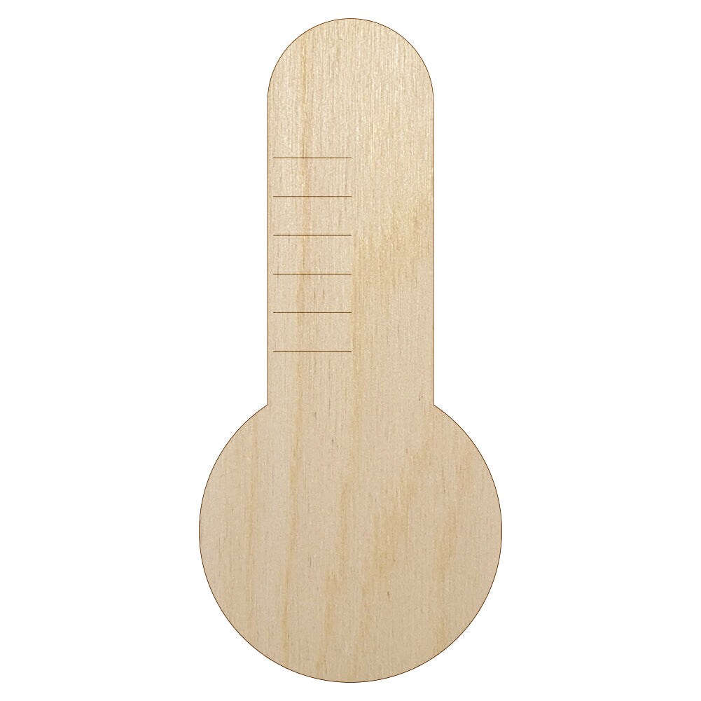 Thermometer Symbol Unfinished Wood Shape Piece Cutout for DIY Craft ...
