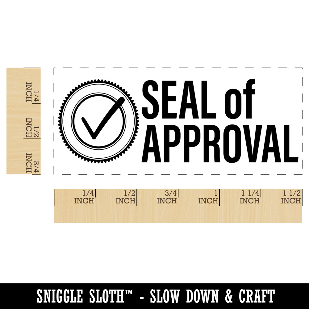 Seal of Approval Check Mark Checkmark Self-Inking Rubber Stamp Ink ...