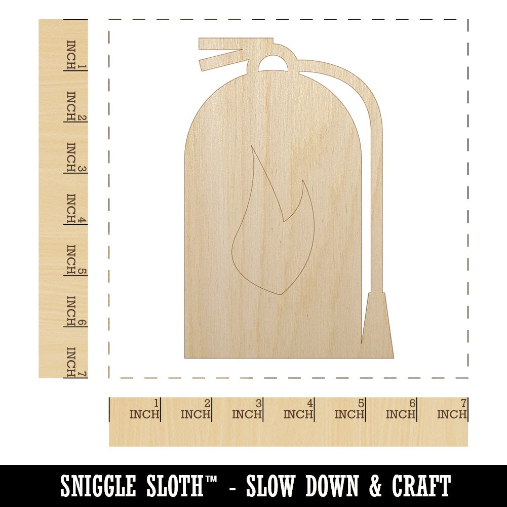 Fire Extinguisher Fireman Firefighter Unfinished Wood Shape Piece ...
