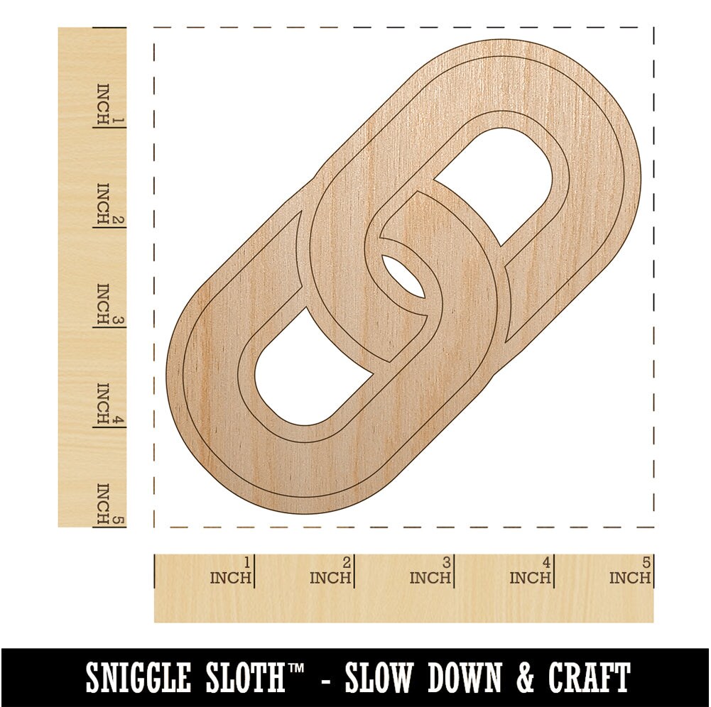 Chain Link Icon Unfinished Wood Shape Piece Cutout for DIY Craft ...