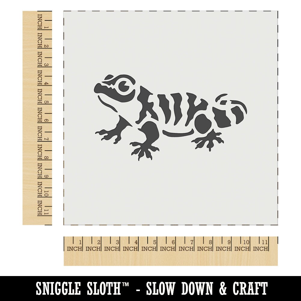 Cute Striped Gecko Lizard Reptile Wall Cookie DIY Craft Reusable ...