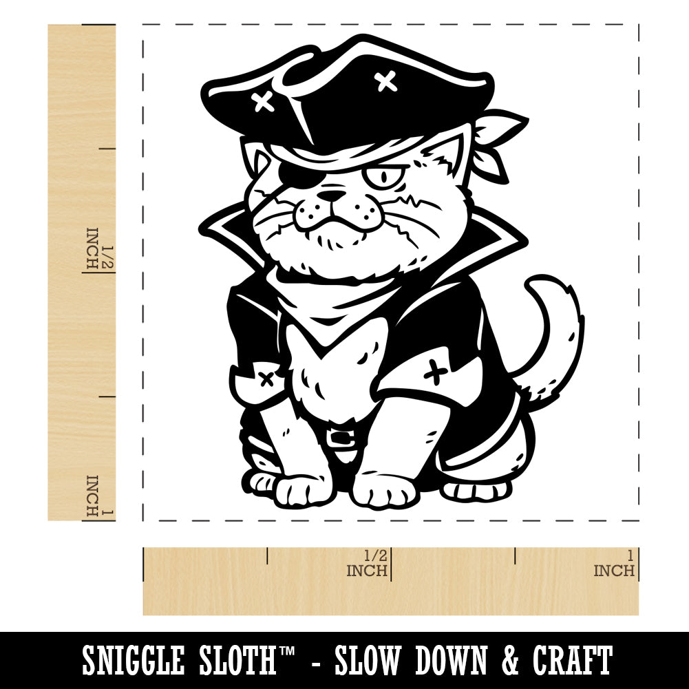 Captain Pirate Cat Self-Inking Rubber Stamp Ink Stamper | Michaels