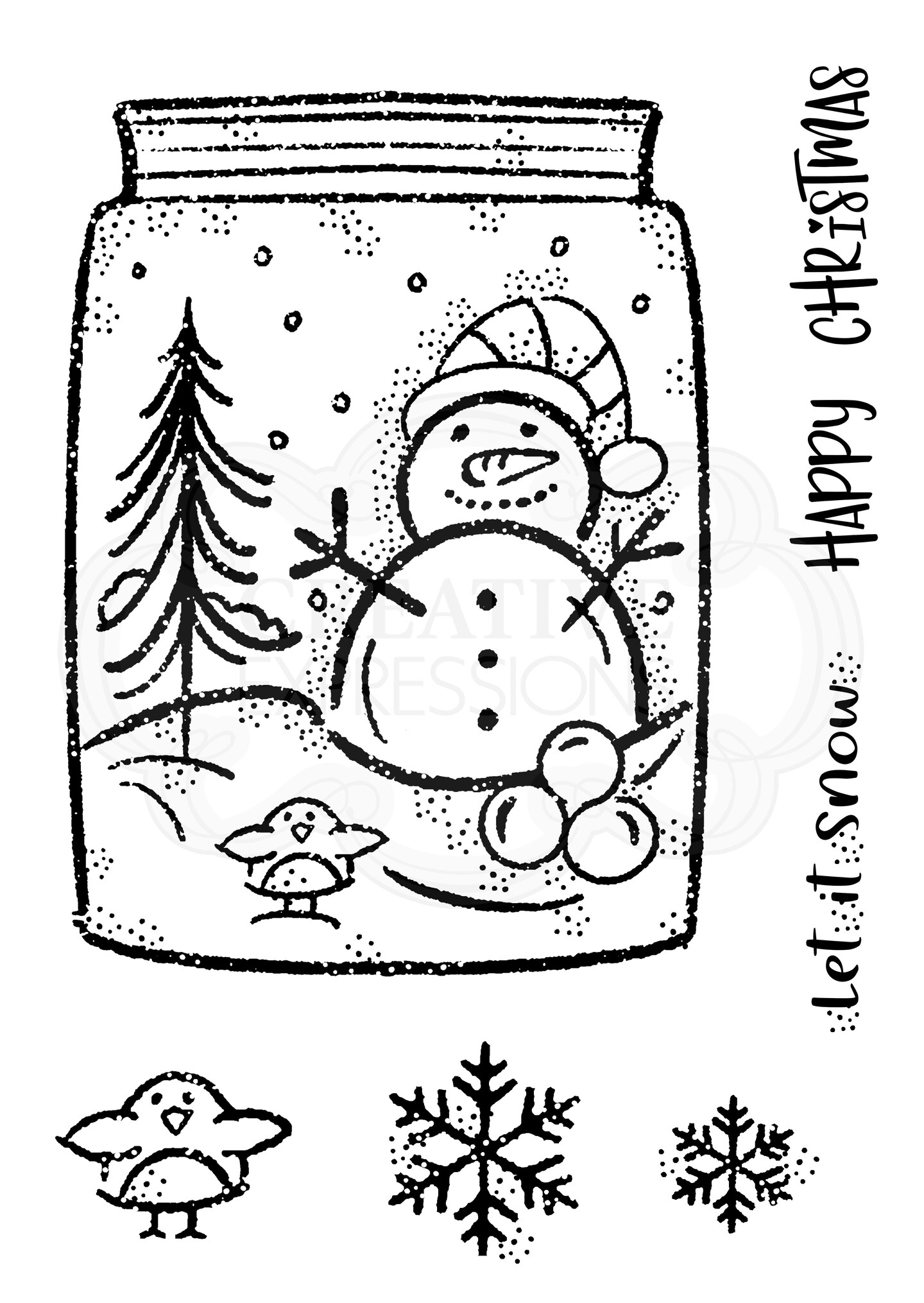 Woodware Craft Collection Woodware Clear Singles Snow Jar 4 in x 6 in ...