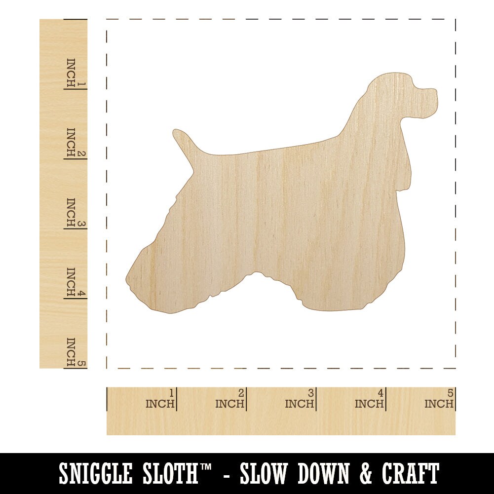 American Cocker Spaniel Dog Solid Unfinished Wood Shape Piece Cutout ...