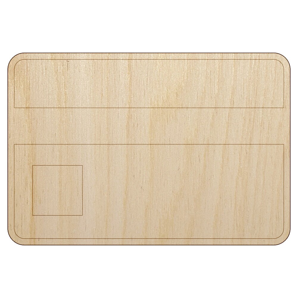 Credit Card Money Bills Unfinished Wood Shape Piece Cutout for DIY ...