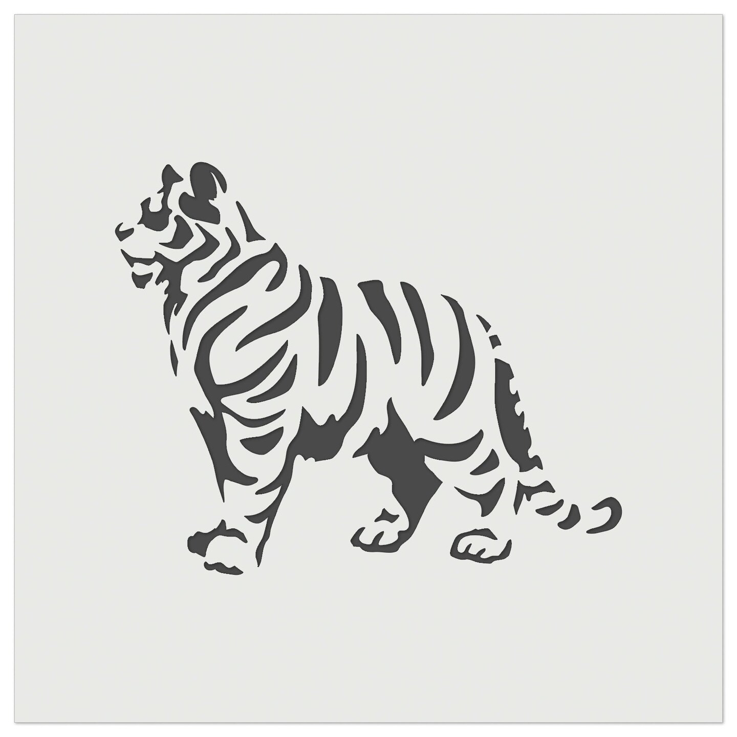 Regal Standing Bengal Tiger Wall Cookie DIY Craft Reusable Stencil ...