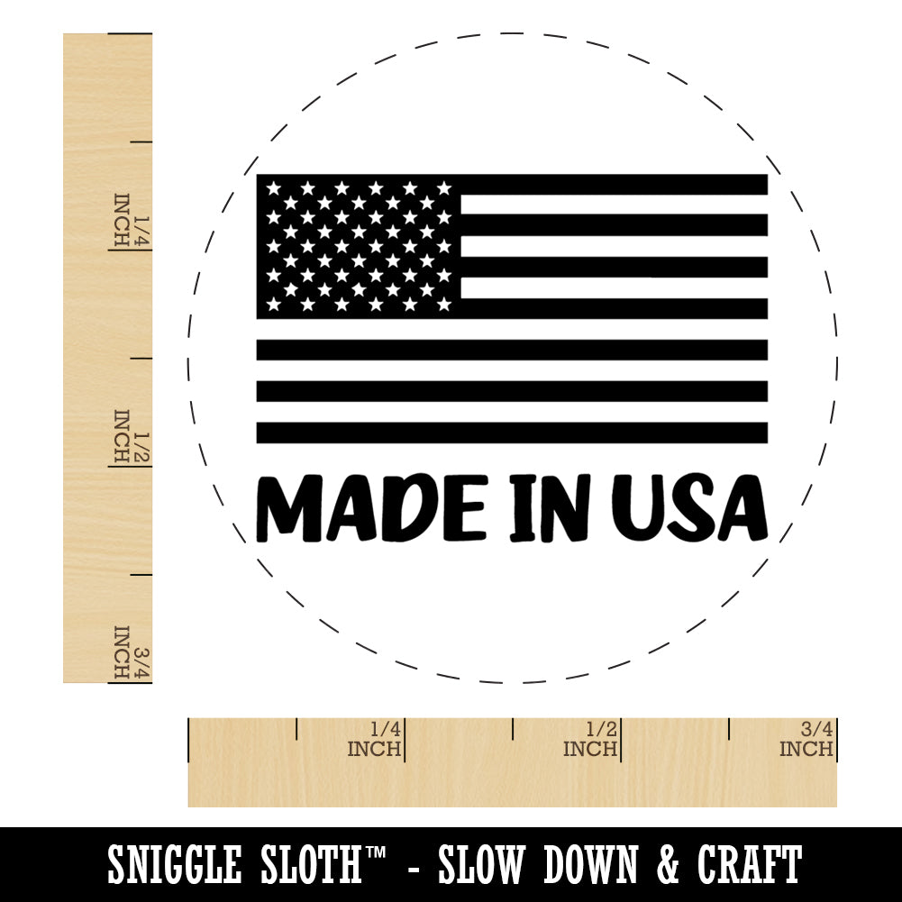 Made in USA America Flag Self-Inking Rubber Stamp Ink Stamper for ...