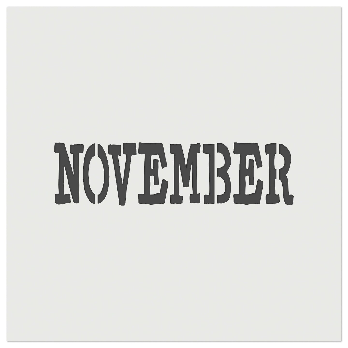 November Month Calendar Fun Text Wall Cookie DIY Craft Reusable Stencil ...