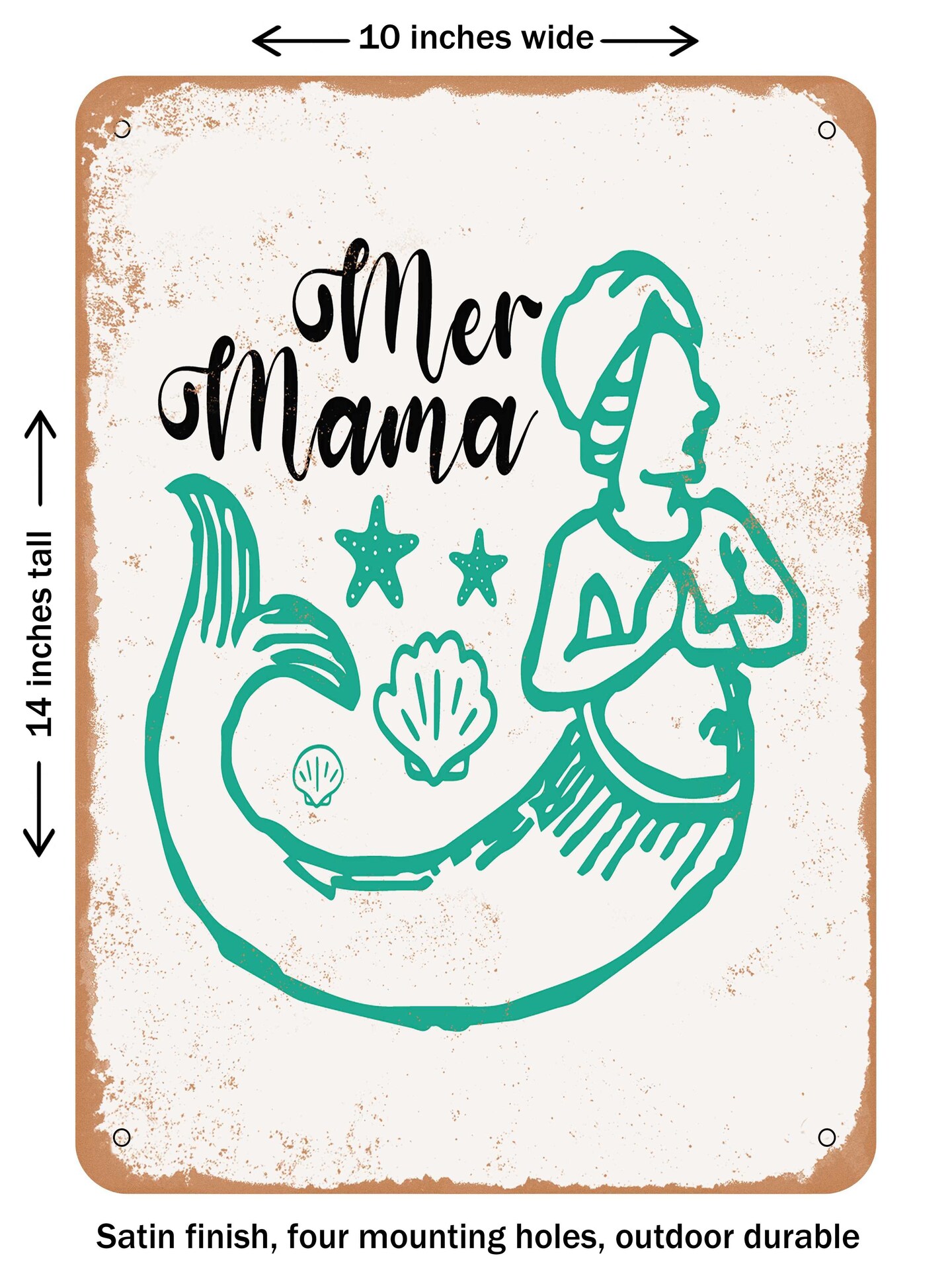 DECORATIVE METAL SIGN - Mer Mama - Vintage Rusty Look | Michaels