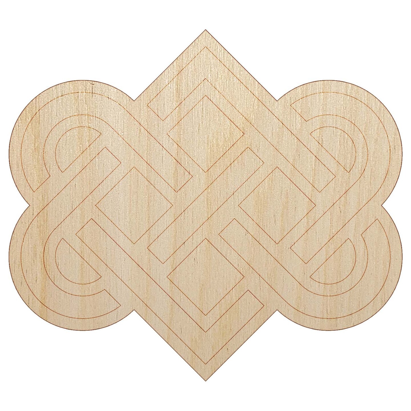 Celtic Love Knot Outline Unfinished Wood Shape Piece Cutout for DIY ...