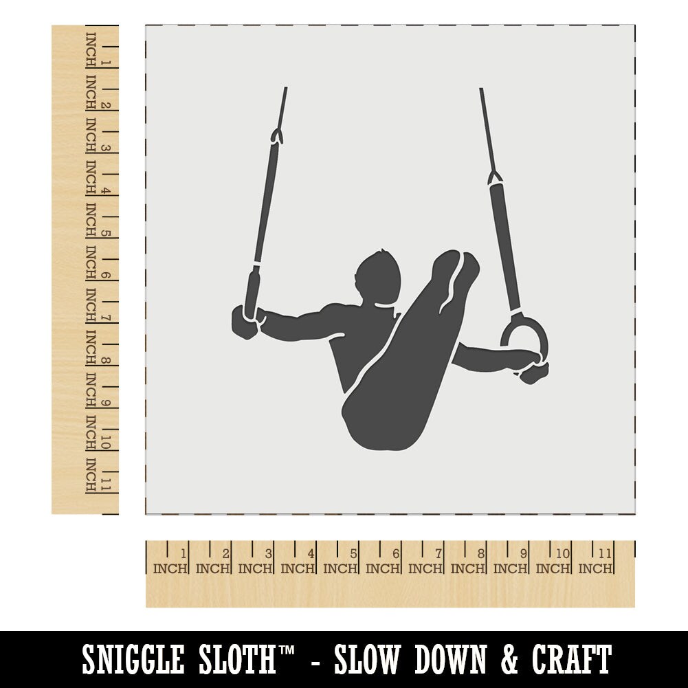 Still Rings Artistic Gymnastics Wall Cookie DIY Craft Reusable Stencil ...